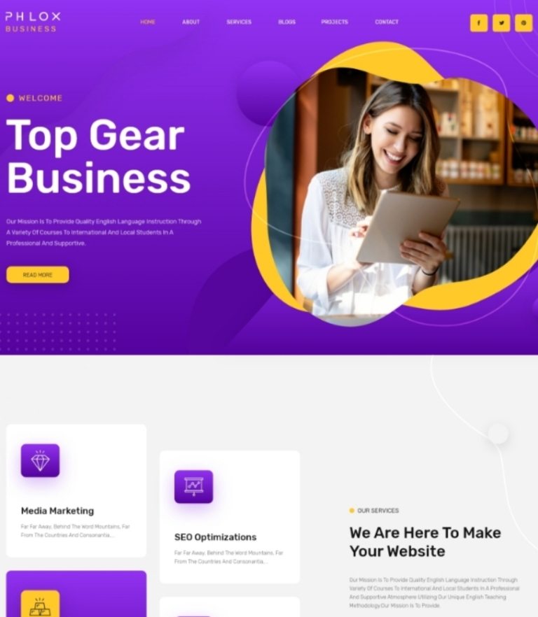 Home - Agency Branding - Phlox Elementor WordPress Theme